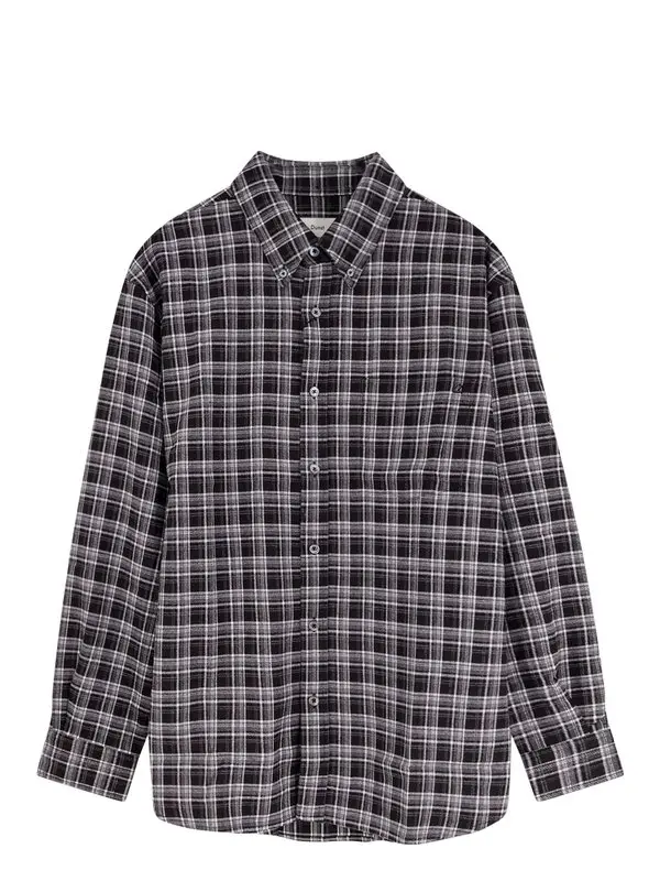 DUNST Check Flannel Shirt - Black