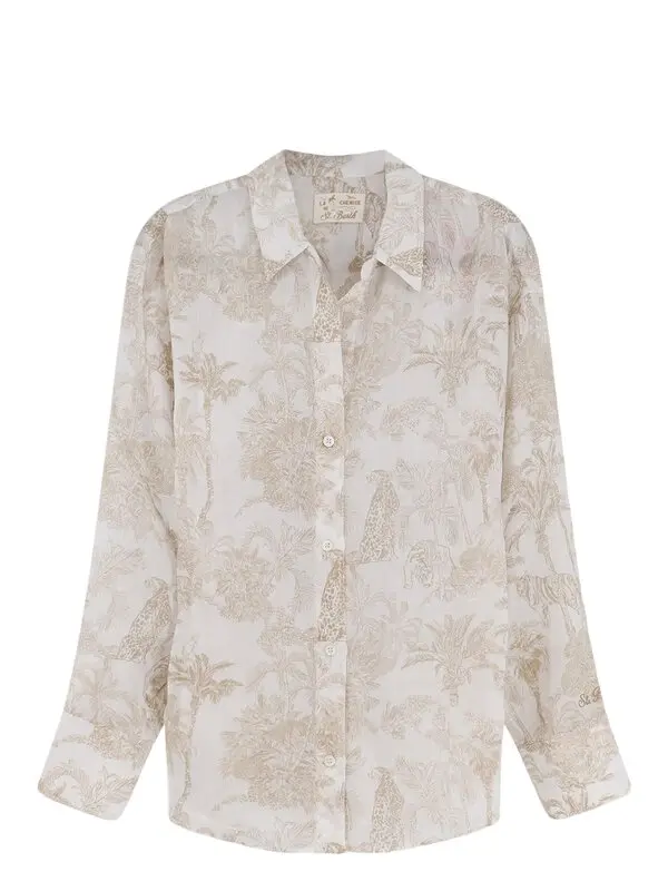 MC2 SAINT BARTH Cristal Ramie Shirt - Beige