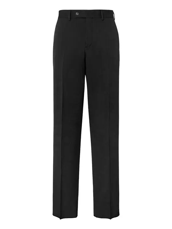 Fendi Virgin Wool Tailored Trousers - Black