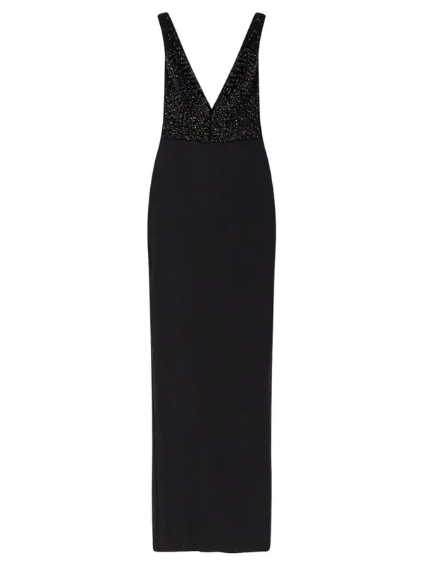 Elisabetta Franchi Red Carpet Long Dress - Black