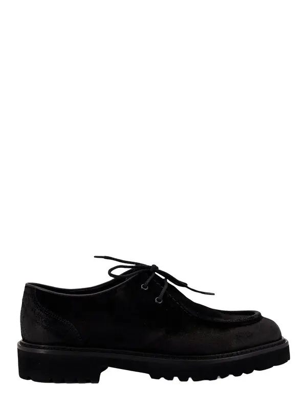 DOUCAL'S Commander Suede Lace-up Shoes - Black