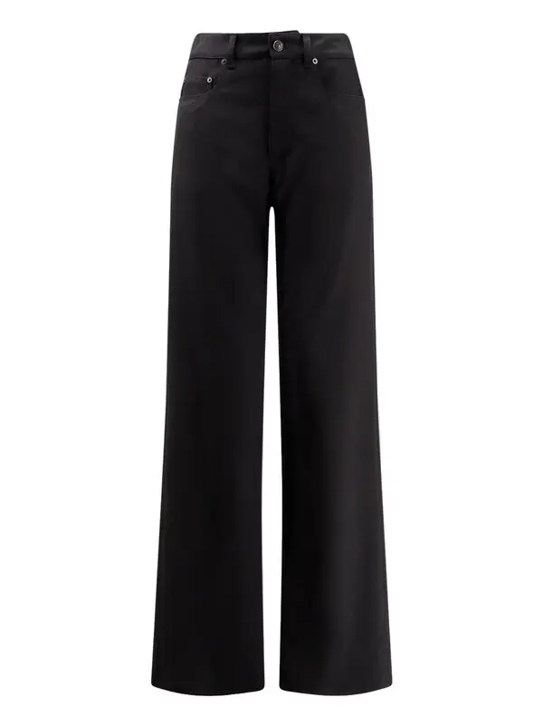 Balenciaga Stretch Wool Trousers - Black