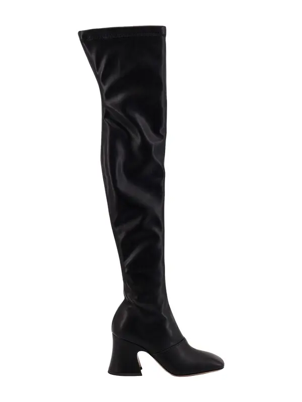 Chloé Janis Over The Knee Leather Boots - Black