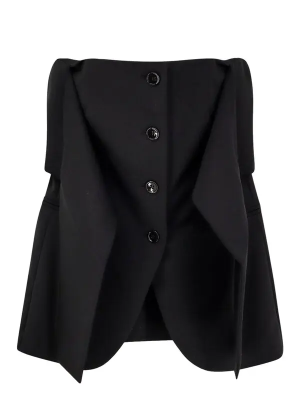 Max Mara Veruska Virgin Wool Top - Black