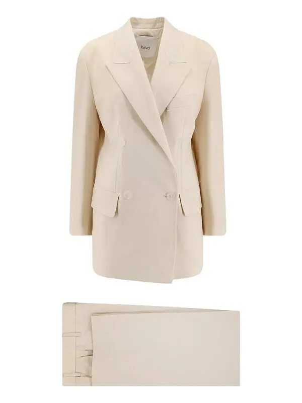 HEVO Rocchetta Linen And Viscose Suit - Beige