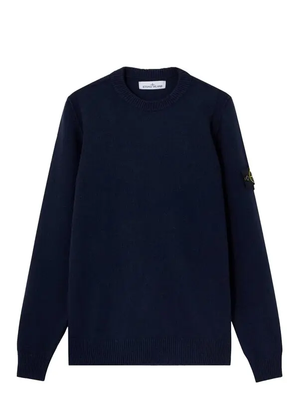 Stone Island Virgin Wool Blend Sweater - Blue