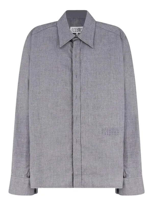 MAISON MARGIELA Cotton Shirt With Zip - Grey