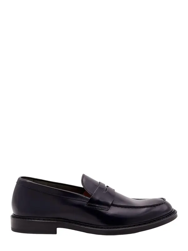 DOUCAL'S Penny Leather Loafers - Black