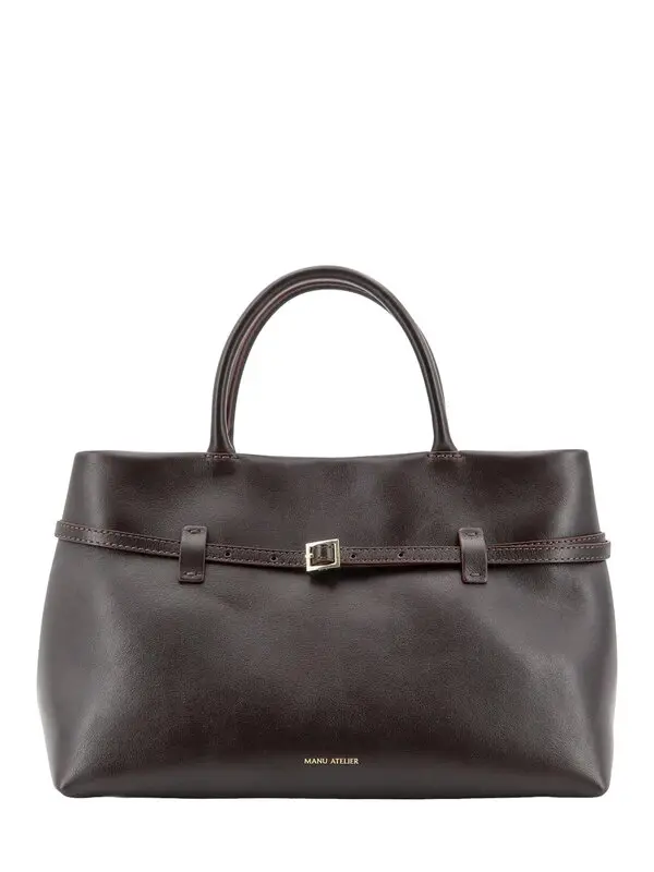 Manu Atelier Le Cambon 35 Leather Handbag - Brown