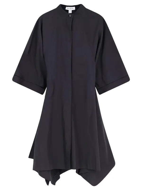 Alaïa Panelled Cotton Dress - Black