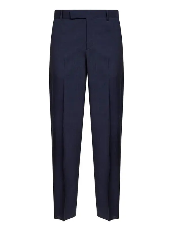 Fendi Virgin Wool Trousers - Blue