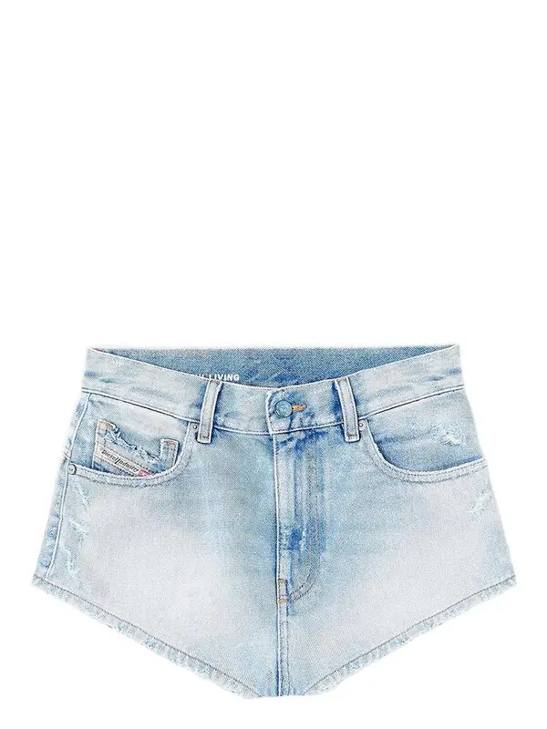 DIESEL® Denim Shorts With Destroyed Effect - Blue