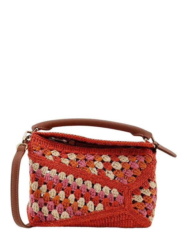 Loewe Paula's Ibiza-puzzle Edge Crochet Handbag - Multicolor