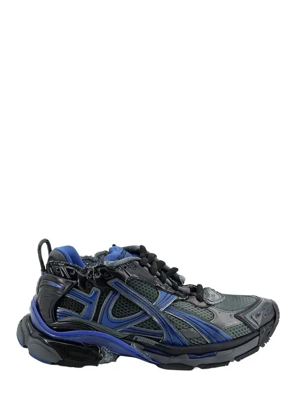 Balenciaga Runner Sneakers In Mesh With Contrasting Inserts - Black