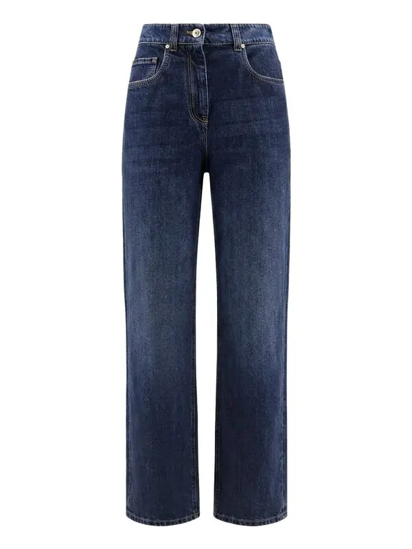 Brunello Cucinelli The Wide Barrel -full Lenght Jeans - Blue