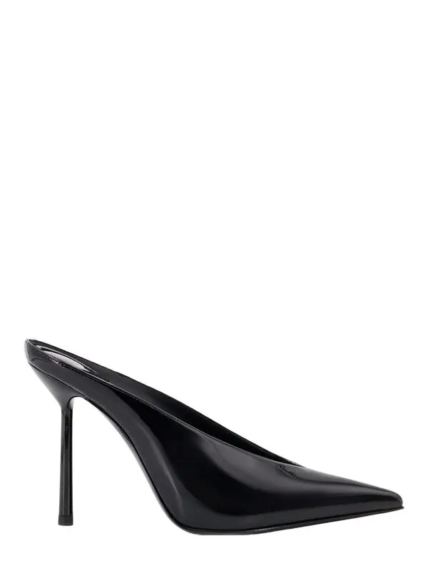 LE SILLA Clivage 100 Patent Leather Sabot - Black