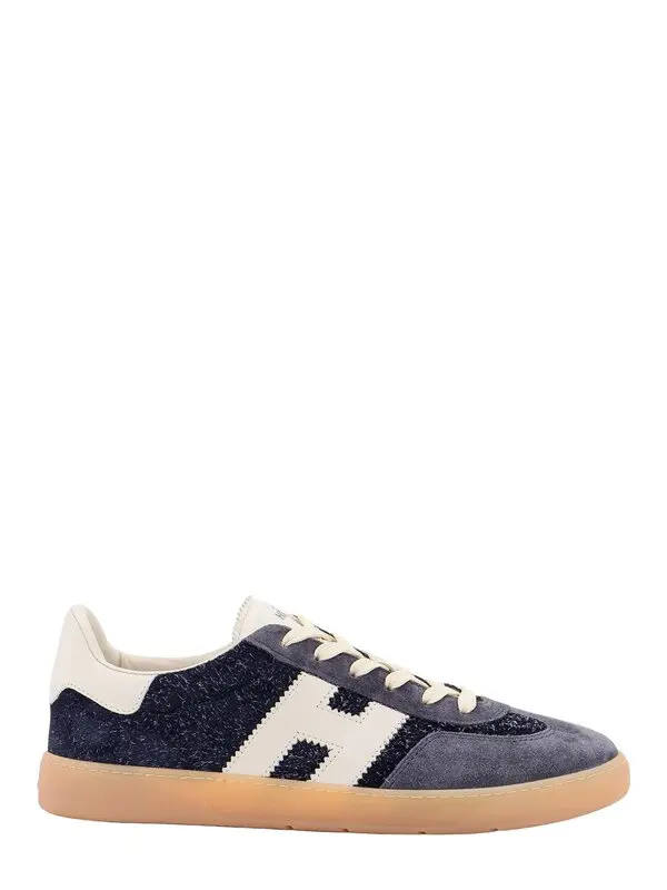 Hogan Suede Sneakers With Iconic Side Logo - Blue
