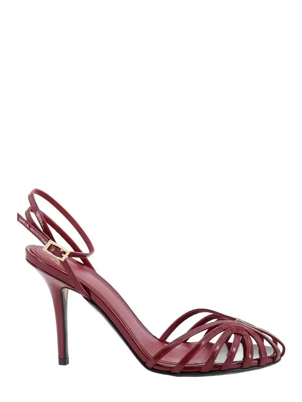 ALEVI` Blake 95 Patent Leather Sandals - Red