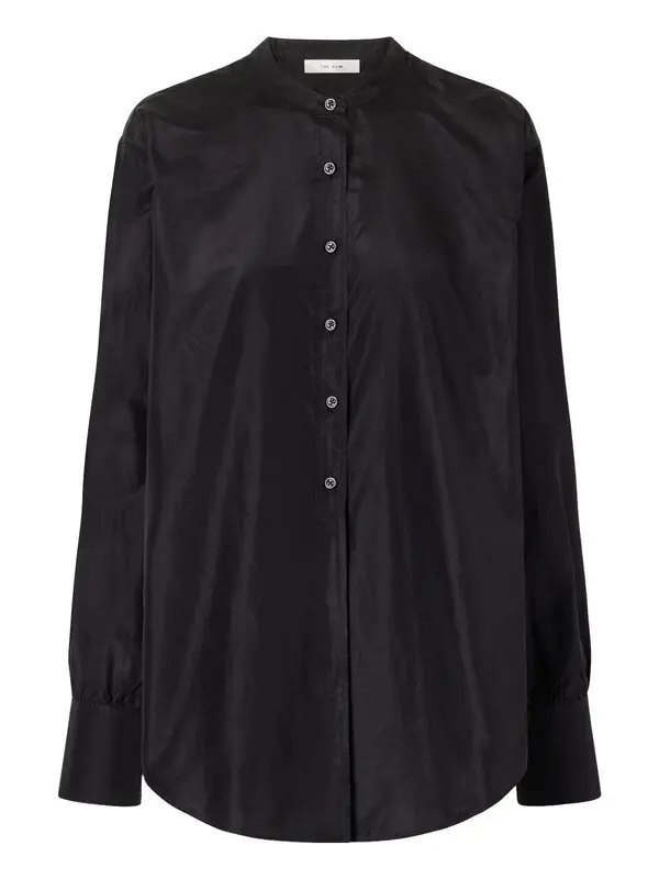 THE ROW Lula Silk-taffeta Shirt - Black