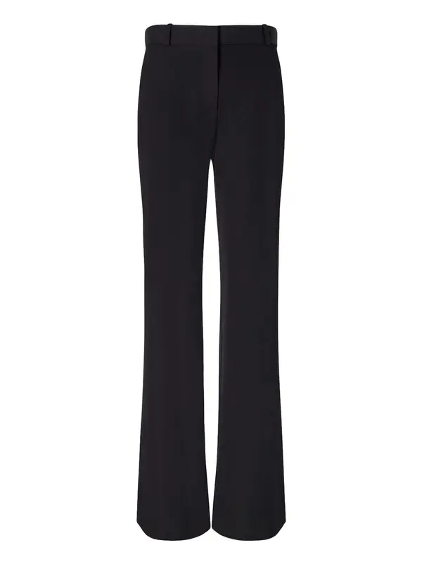 THE ROW Coleman Mid-rise Wool-twill Wide-leg Pants - Black