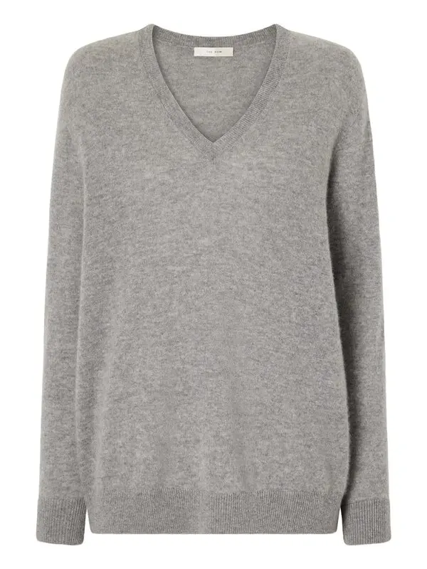 THE ROW Phora Cashmere Sweater - Gray