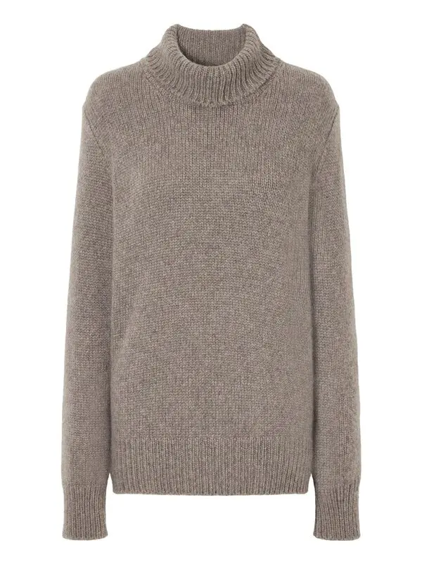 THE ROW Plira Cashmere Turtleneck - Brown