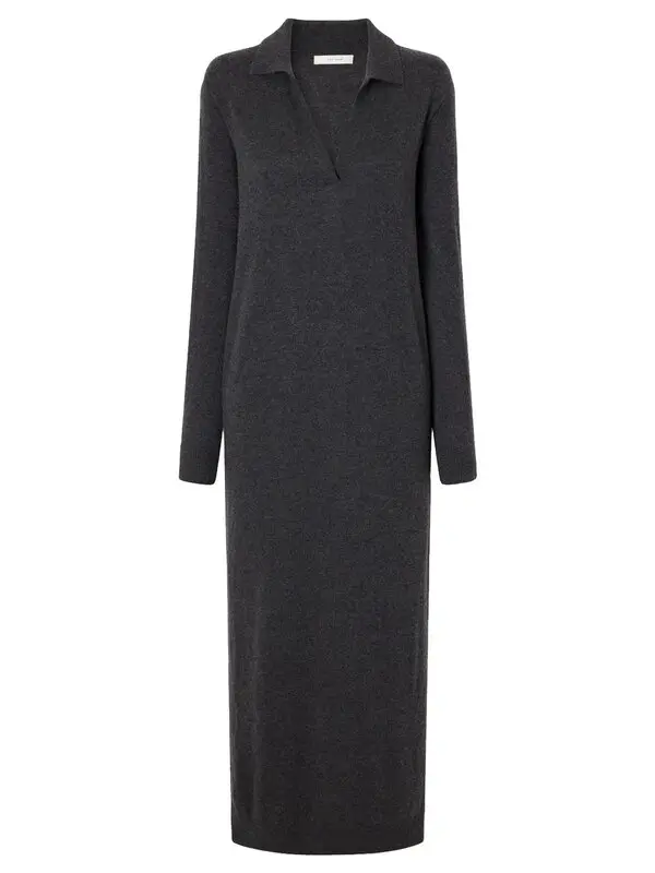 THE ROW Paru Cashmere Midi Dress - Gray