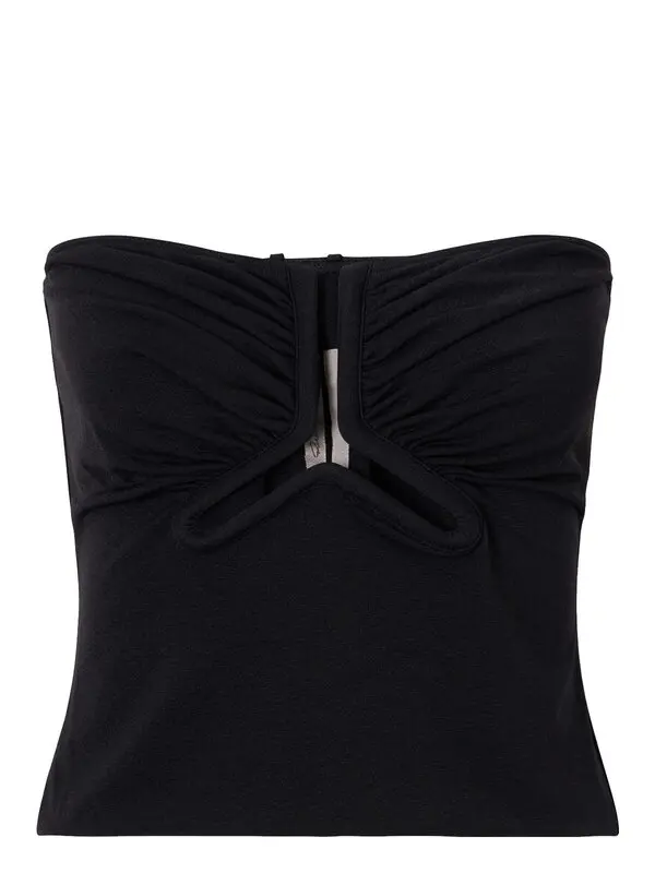 Rick Owens Alannah Strapless Cut-out Stretch-jersey Top - Black