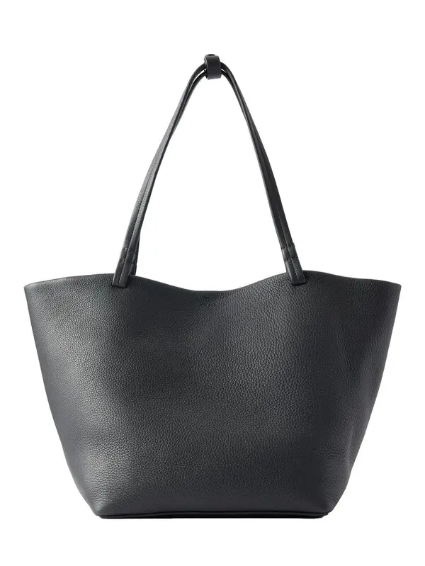 THE ROW Park 3 Medium Textured-leather Tote - Black