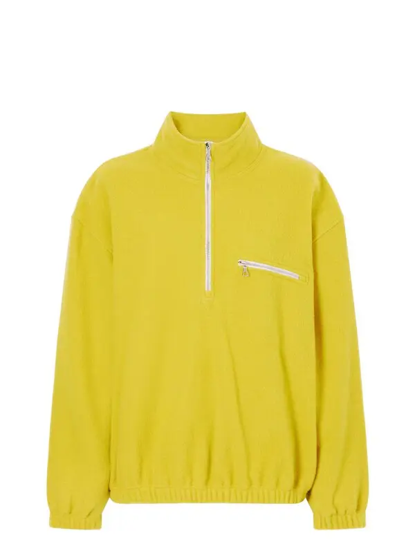 RIER Polar Half-zip Wool Fleece Sweatshirt - Yellow