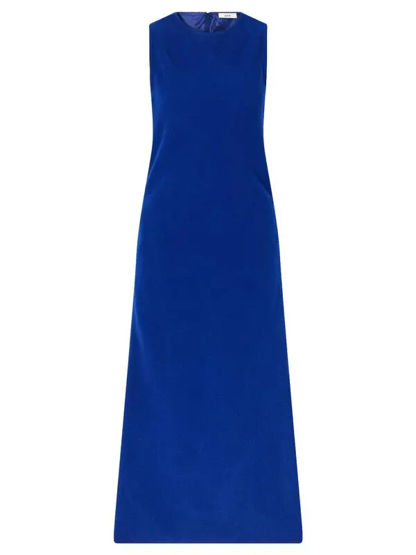 RIER Wool-fleece Midi Dress - Blue