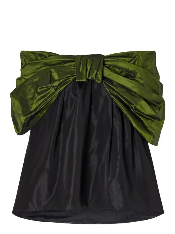 Simone Rocha Gathered Taffeta Blouse With Bow Detail - Multi