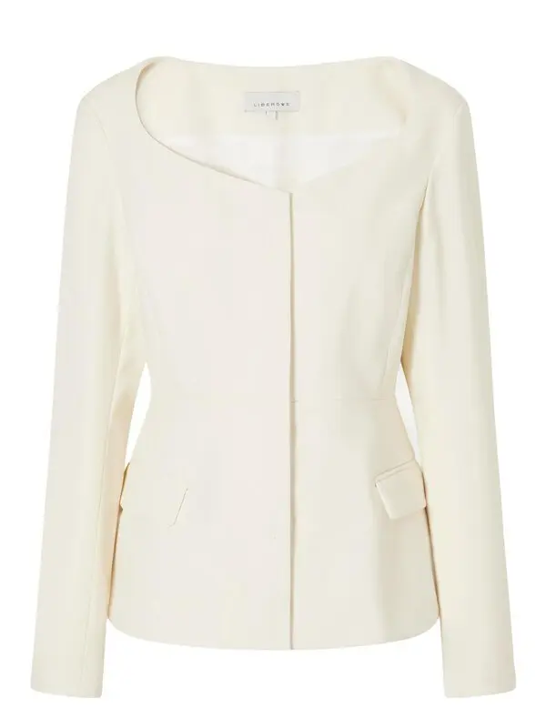 LIBEROWE Charlotte' Wool-crepe Blouse - Neutrals