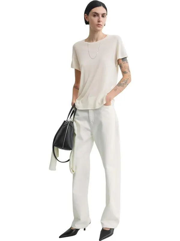 TOTEME Silk Tee - Ecru