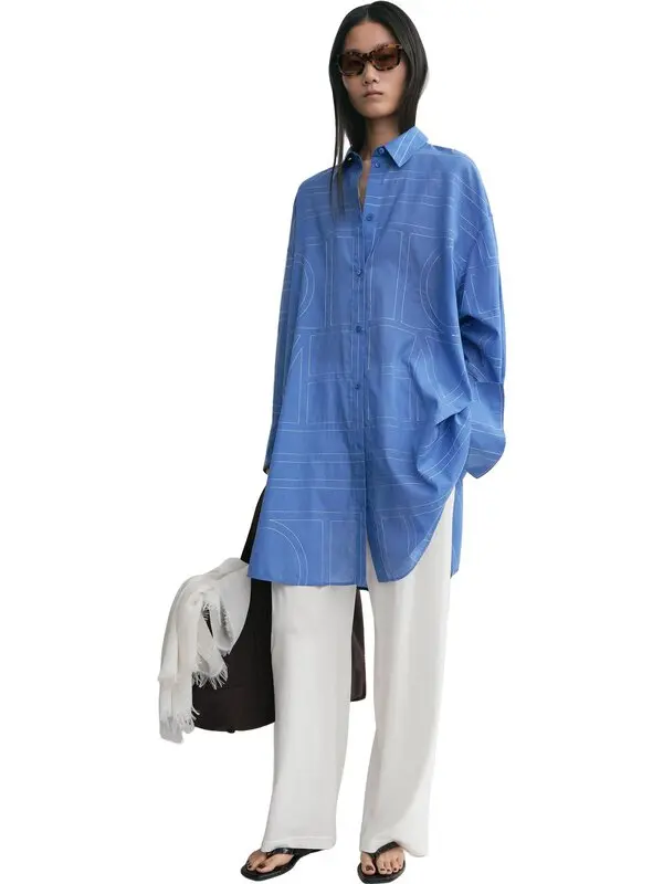 TOTEME Long Summer Shirt - Cobalt