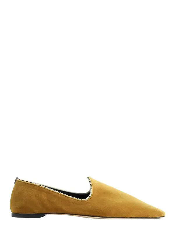 TOTEME Velvet Venetian Slippers - Saffron