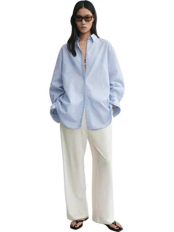 TOTEME Oversized Summer Shirt - Sky