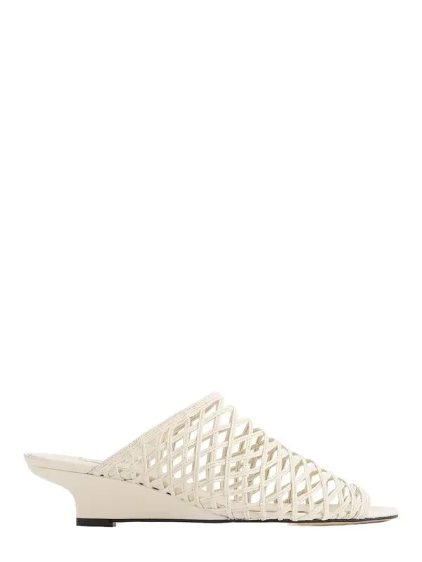 TOTEME Summer Woven Mules - Macadamia
