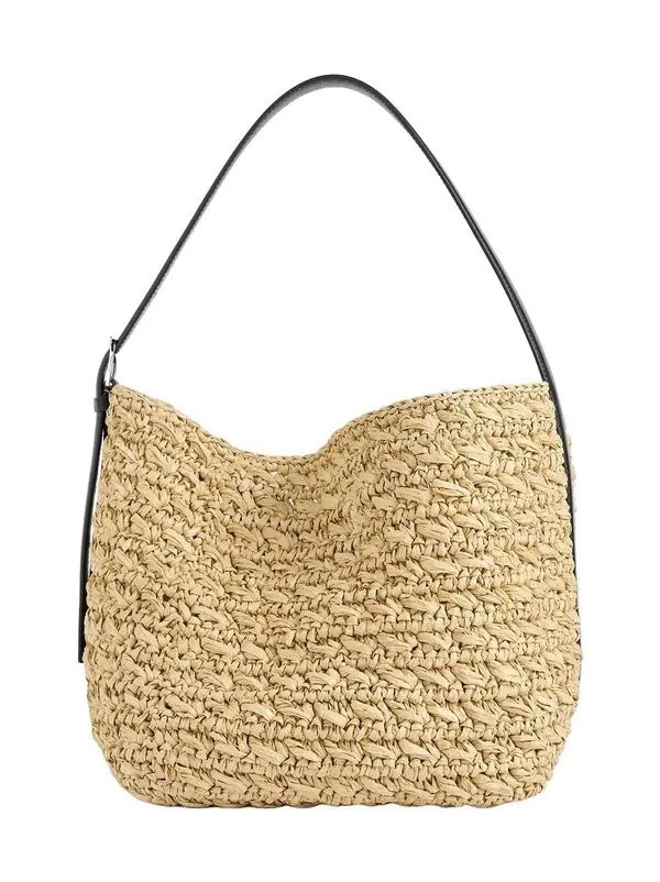 TOTEME Medium Belted Paper Raffia Tote - Natural