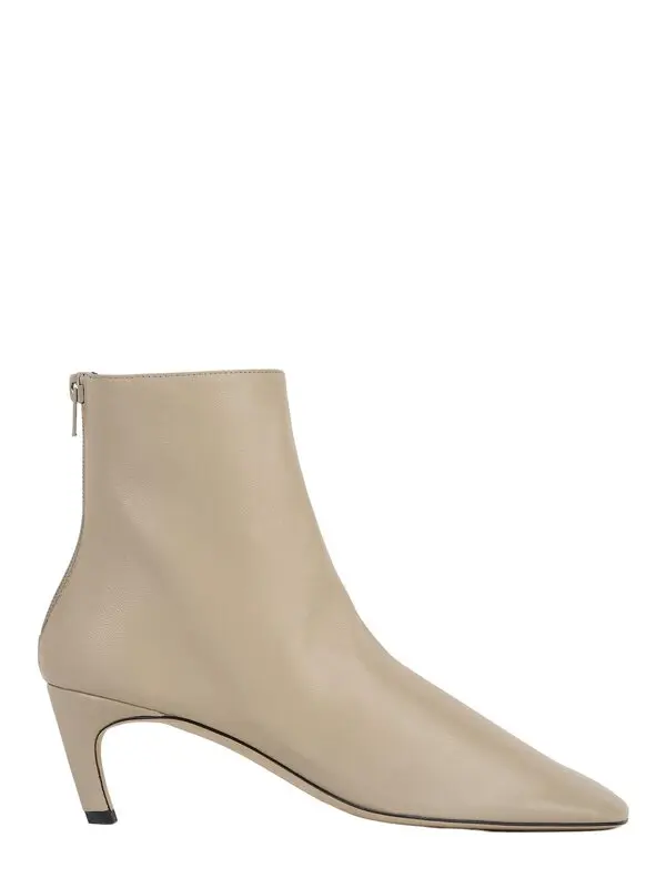TOTEME Soft Nappa Ankle Boots - Chai