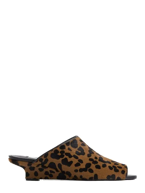 TOTEME Summer Pony Hair Mules - Leopard