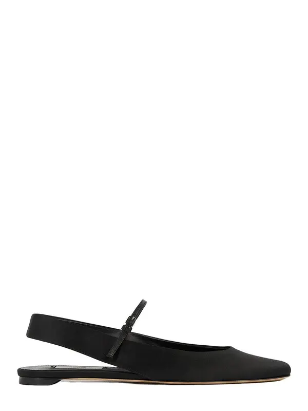 TOTEME Slingback Satin Mary Janes - Black