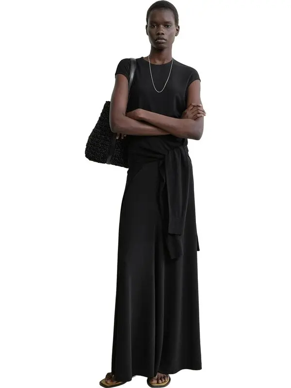 TOTEME Flared Jersey Skirt - Black