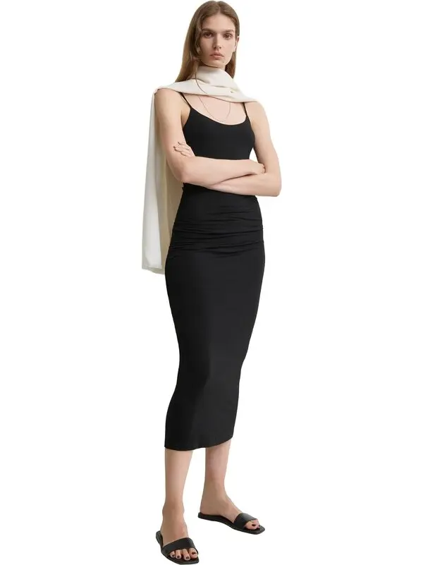 TOTEME Draped Slip Dress - Black