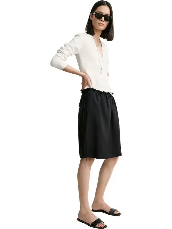 TOTEME Silk Pj Skirt - Black