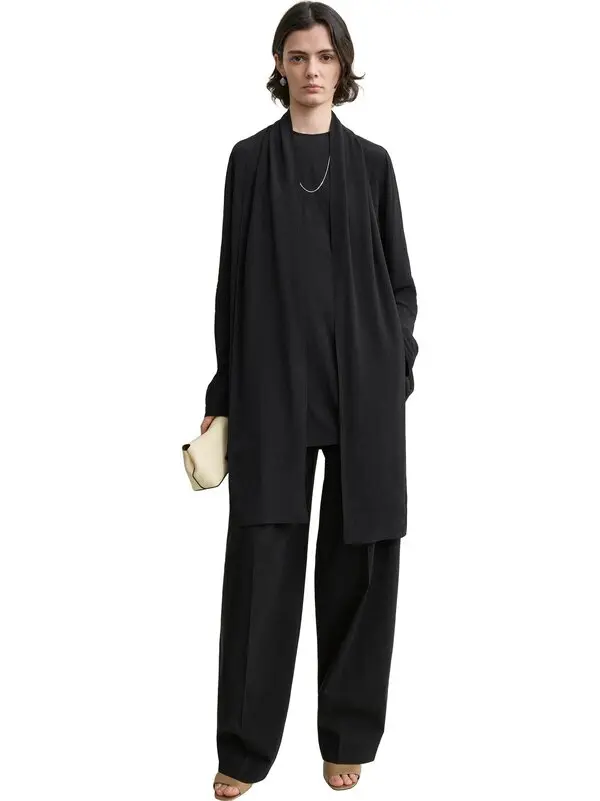 TOTEME Draped Scarf Blouse - Black