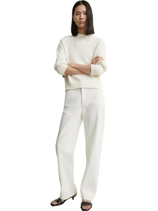 TOTEME Oversized Crew Knit - Macadamia