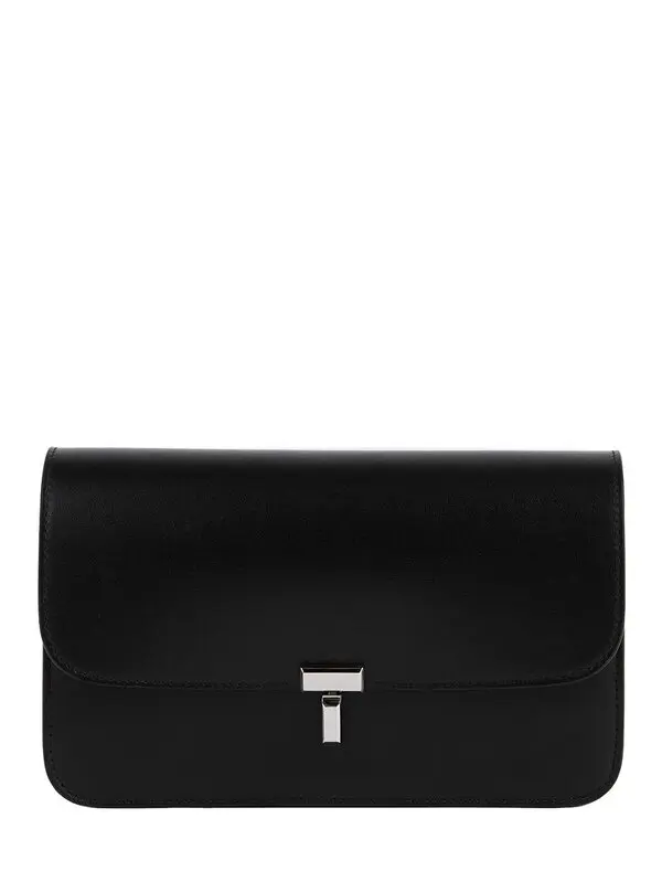 TOTEME T-lock Leather Crossbody - Black