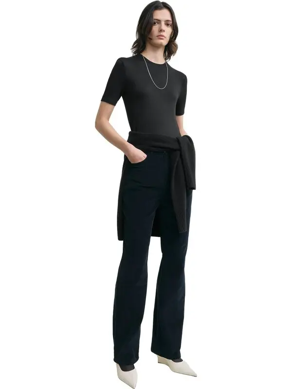 TOTEME Straight Cord Trousers - Navy