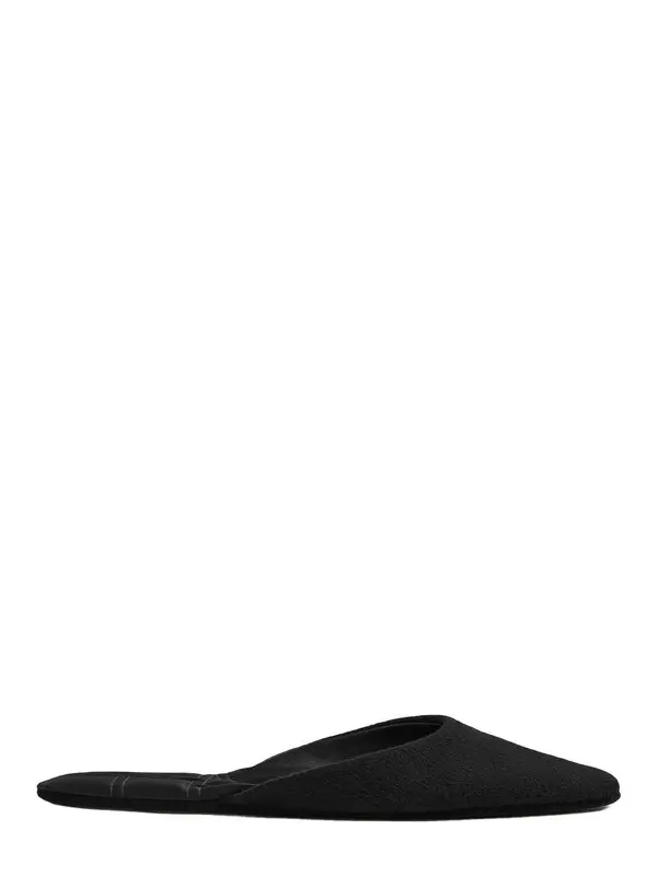 TOTEME Wool-cashmere Lounge Slippers - Black